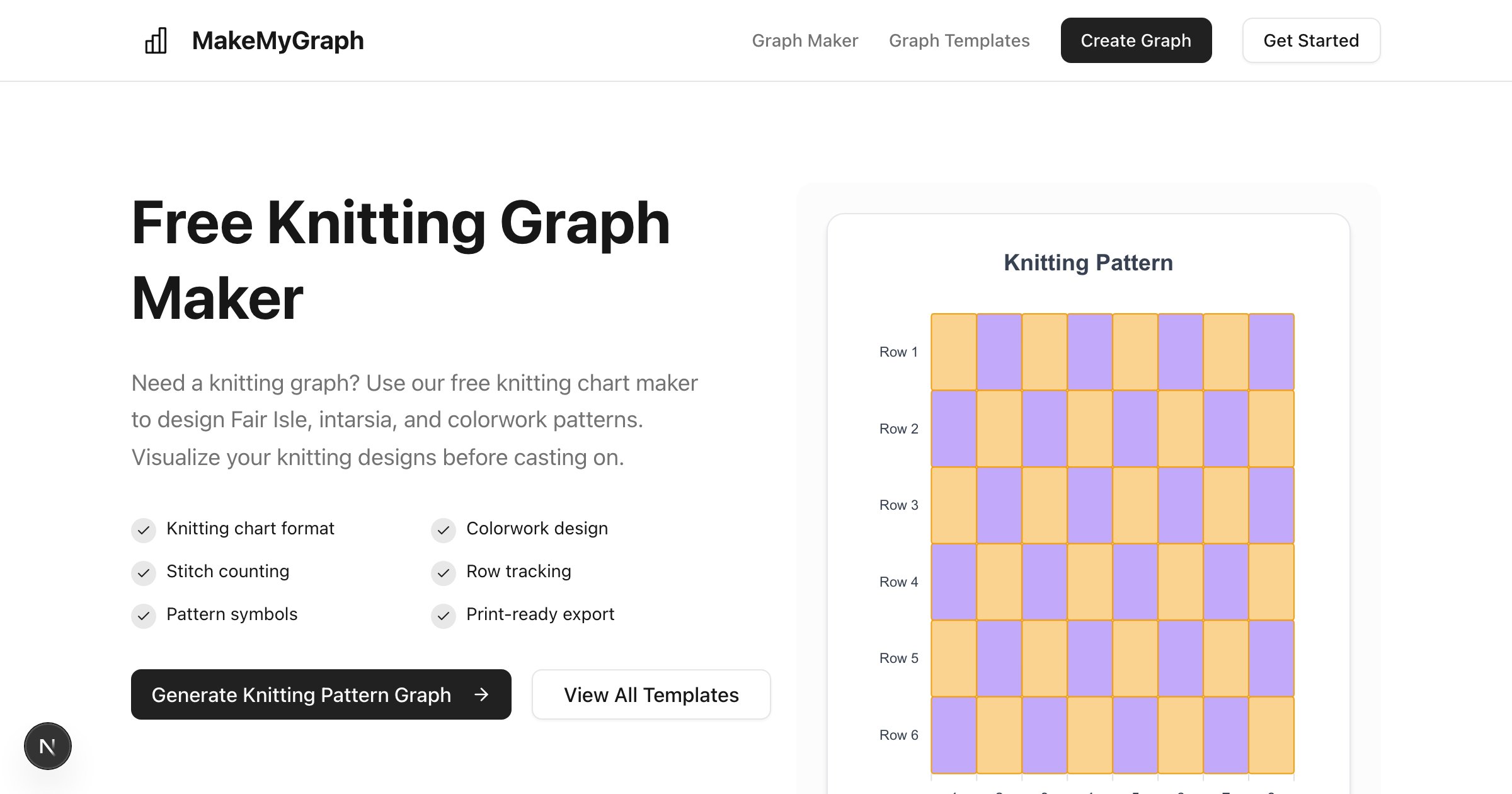 Knitting Pattern Graph Template - Free Download & Customize | MakeMyGraph